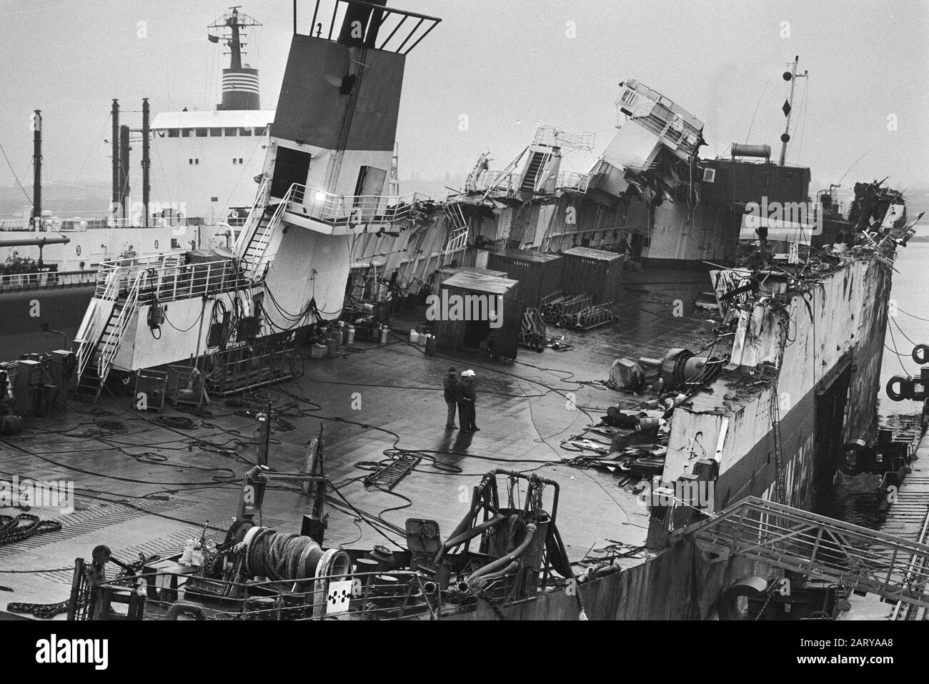 British ferry European Gateway at the ADM shipyard in Amsterdam, after ...
