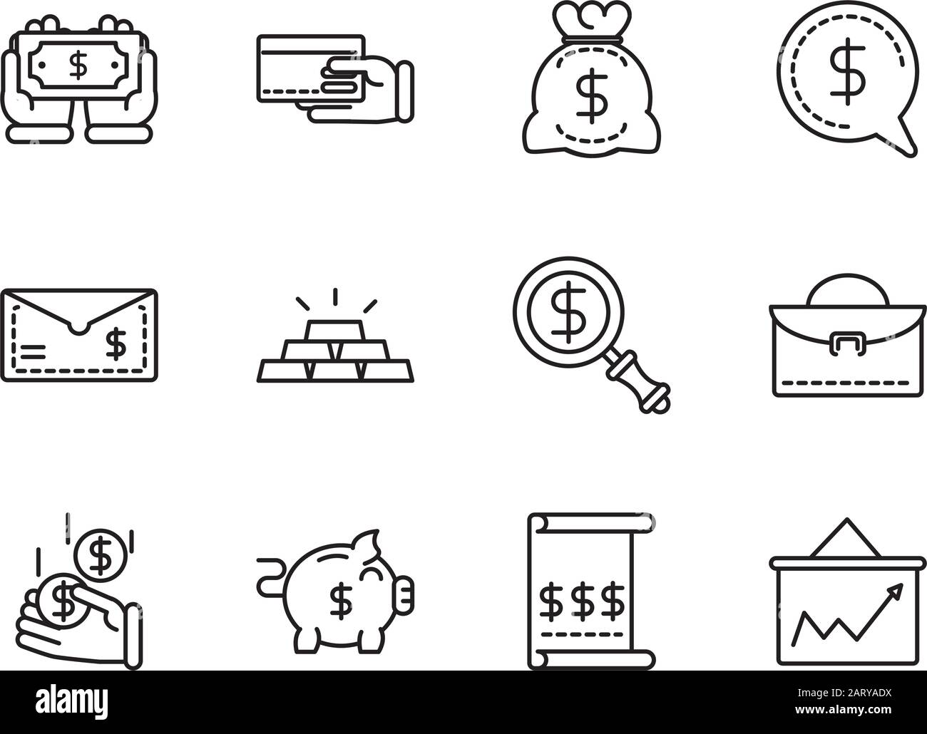 business cash money line design vector illustration Stock Vector Image ...