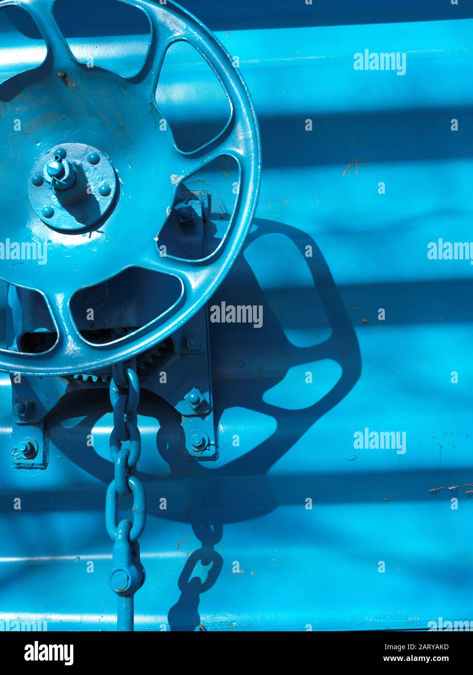 Blue Train Car Stock Photo - Alamy