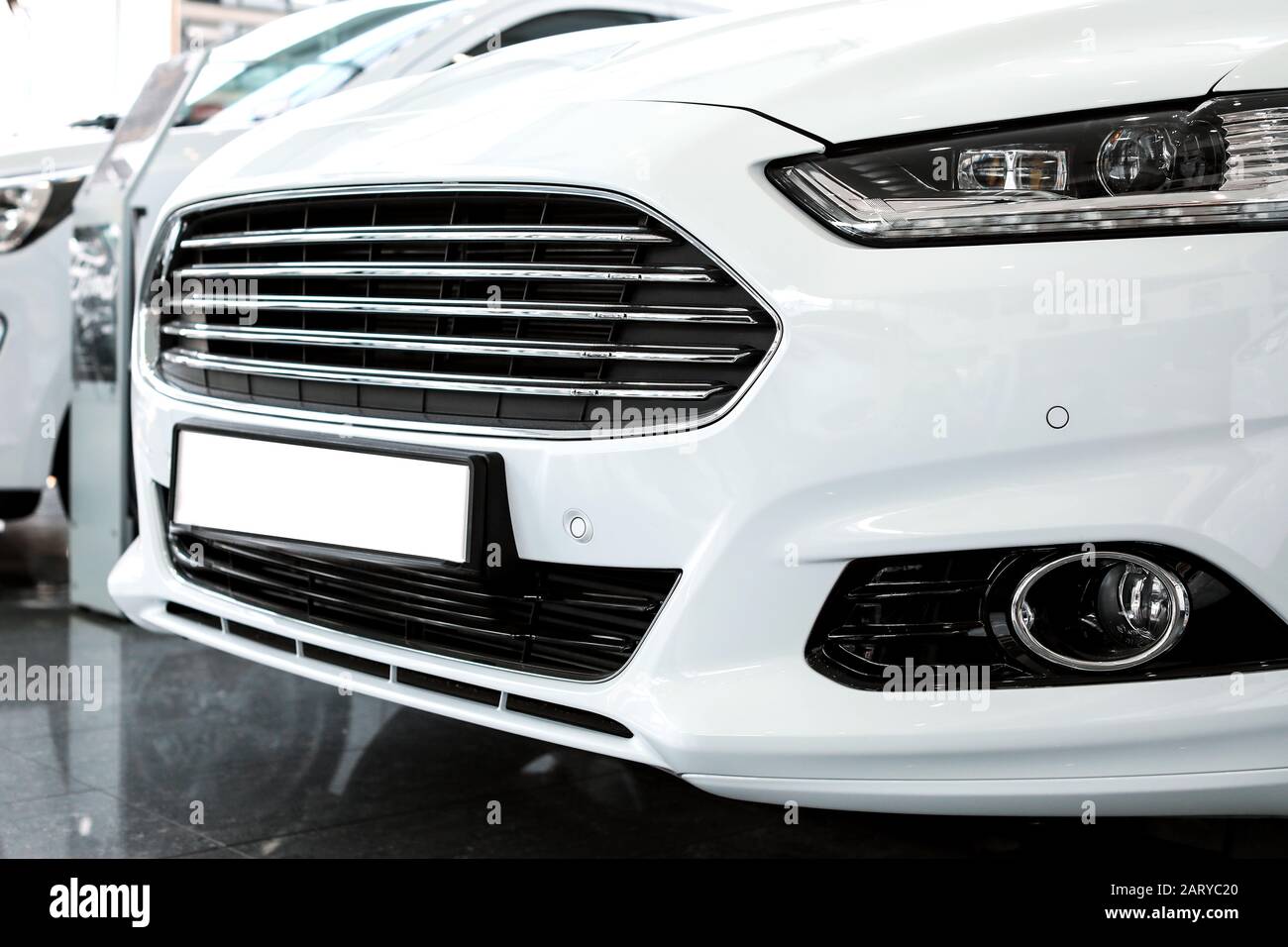 Modern new car in salon, closeup Stock Photo - Alamy