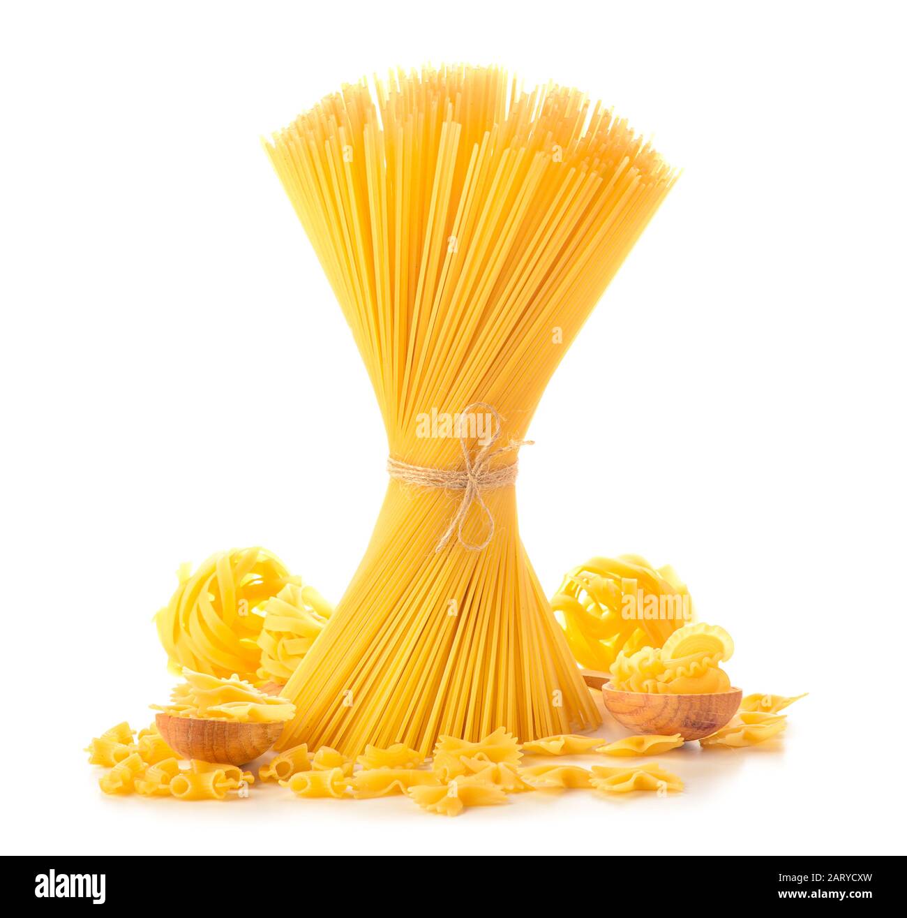 Different uncooked color pasta Cut Out Stock Images & Pictures - Alamy