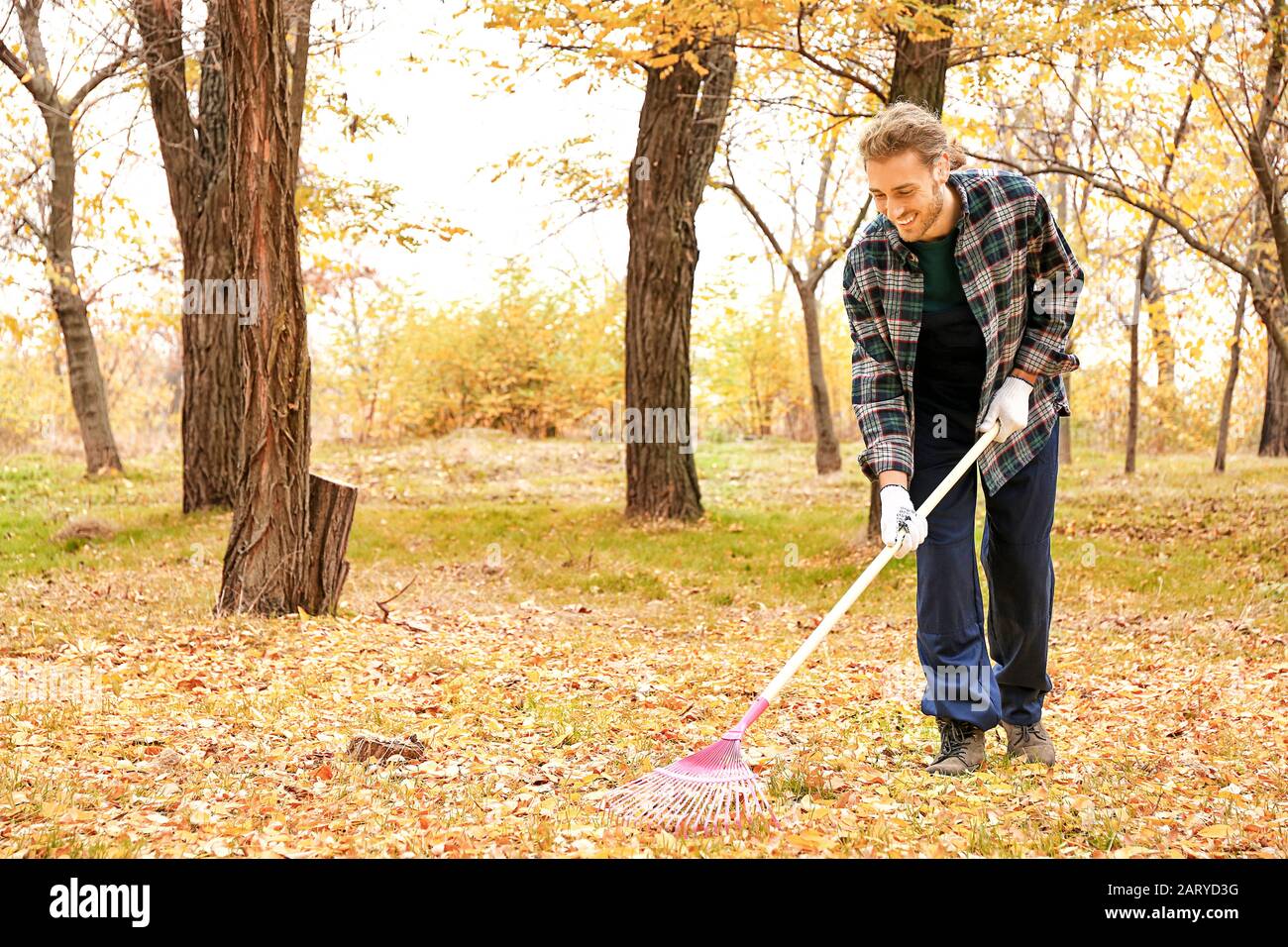 Man cleaning up hi-res stock photography and images - Alamy
