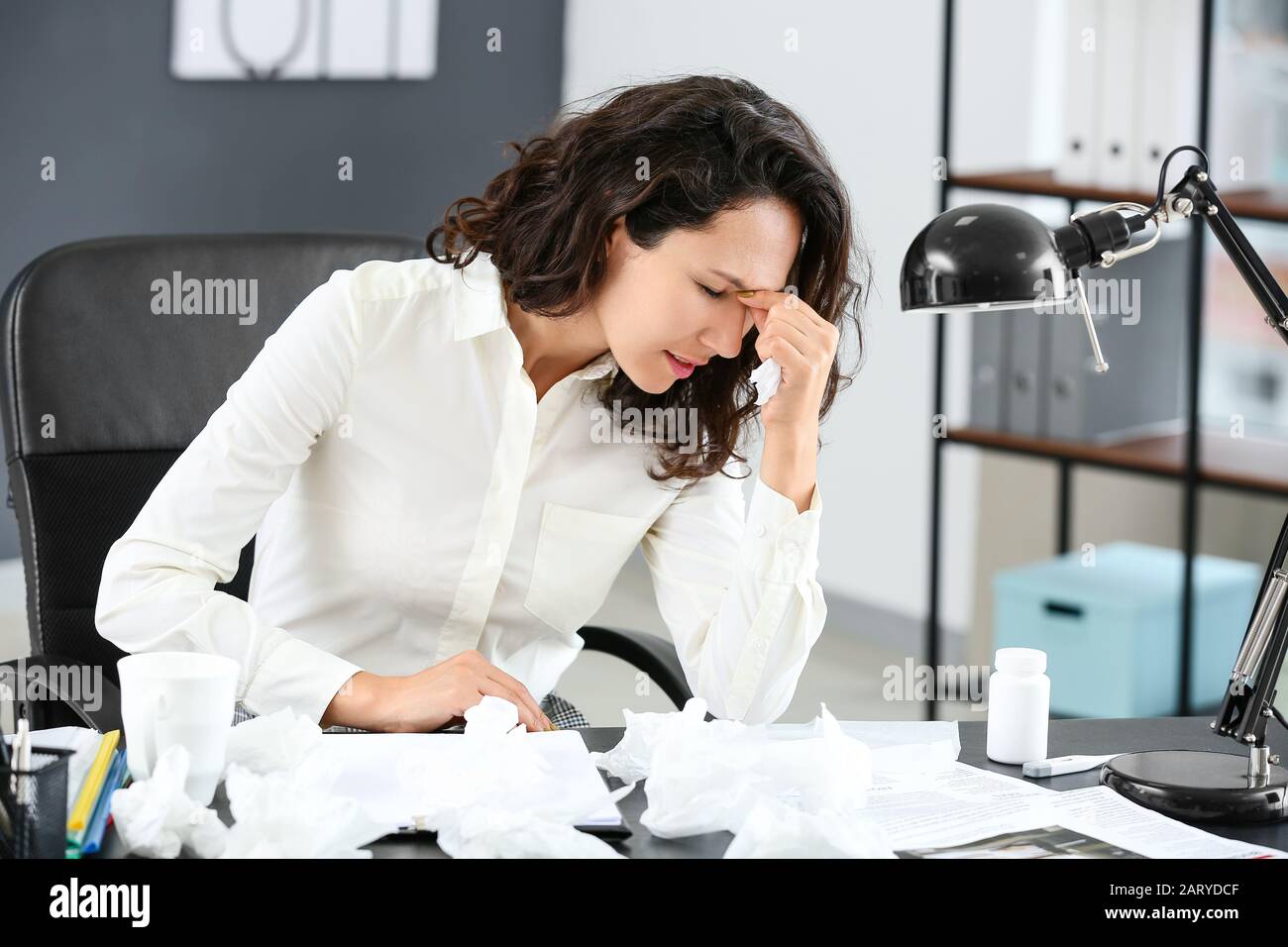 Ill office cold sneeze hi-res stock photography and images - Alamy