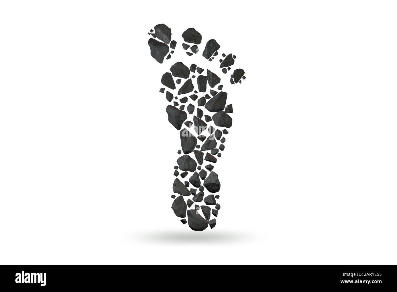The carbon footprint concept - 3d rendering Stock Photo - Alamy