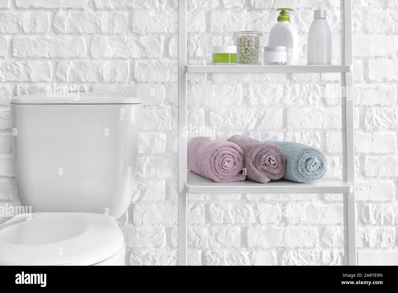 Interior of clean modern bathroom Stock Photo - Alamy