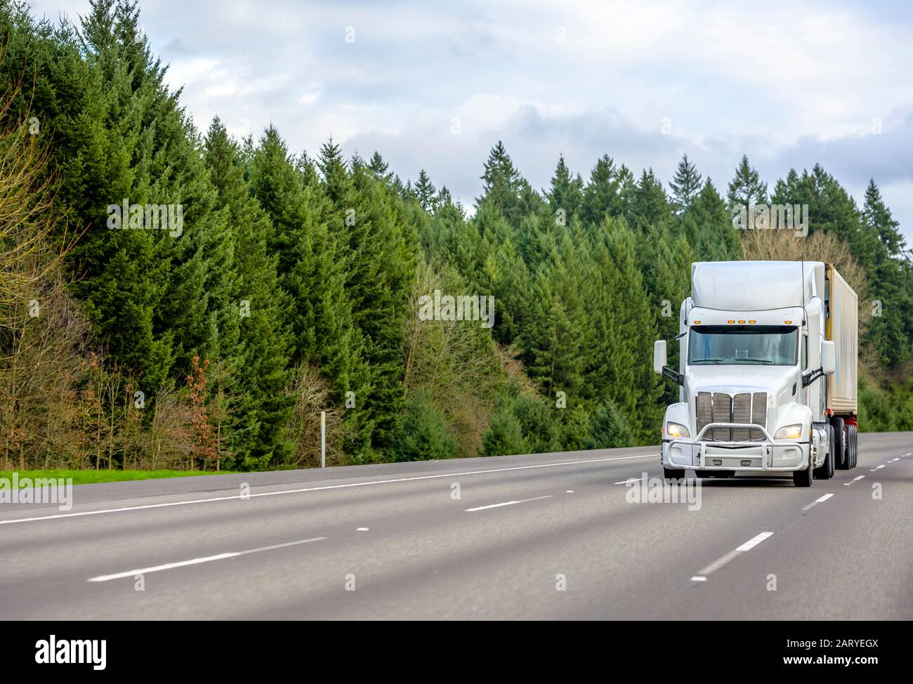 Big rig heavy-duty long haul diesel semi truck with additional axles ...