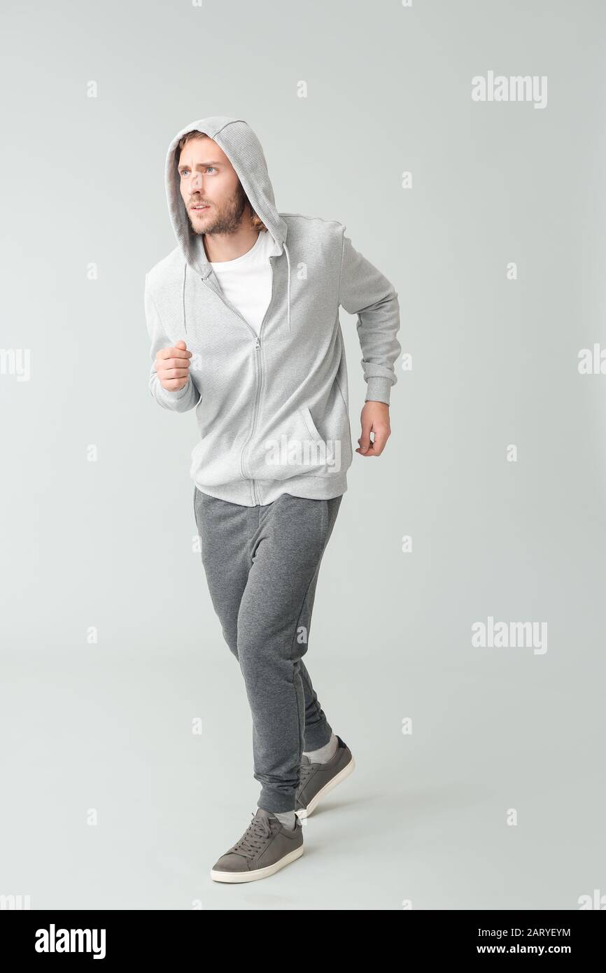 Grey gym pants hi-res stock photography and images - Alamy