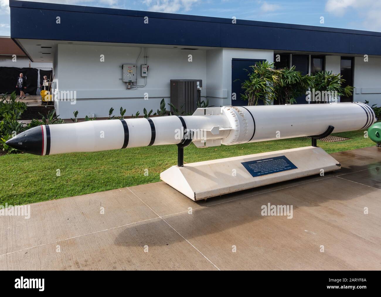 Oahu, Hawaii, USA. - January 10, 2020: Pearl Harbor. White Subroc anti ...