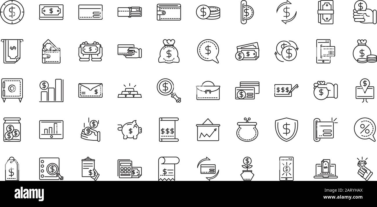 business cash money line design vector illustration Stock Vector Image ...