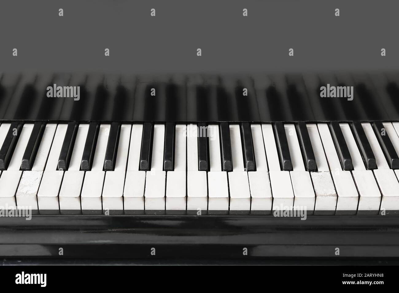 Keys of stylish grand piano Stock Photo - Alamy