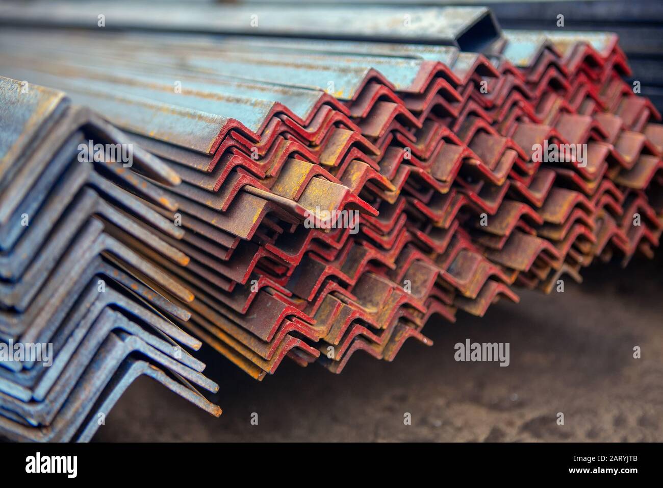 industrial metal profiles in warehouse Stock Photo - Alamy