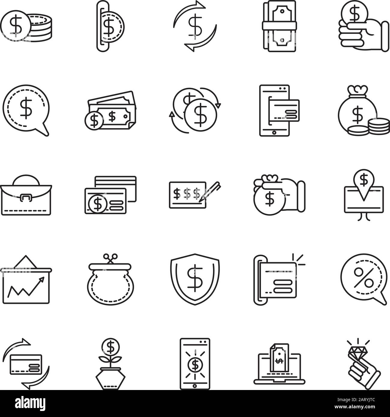 business cash money line design vector illustration Stock Vector Image ...