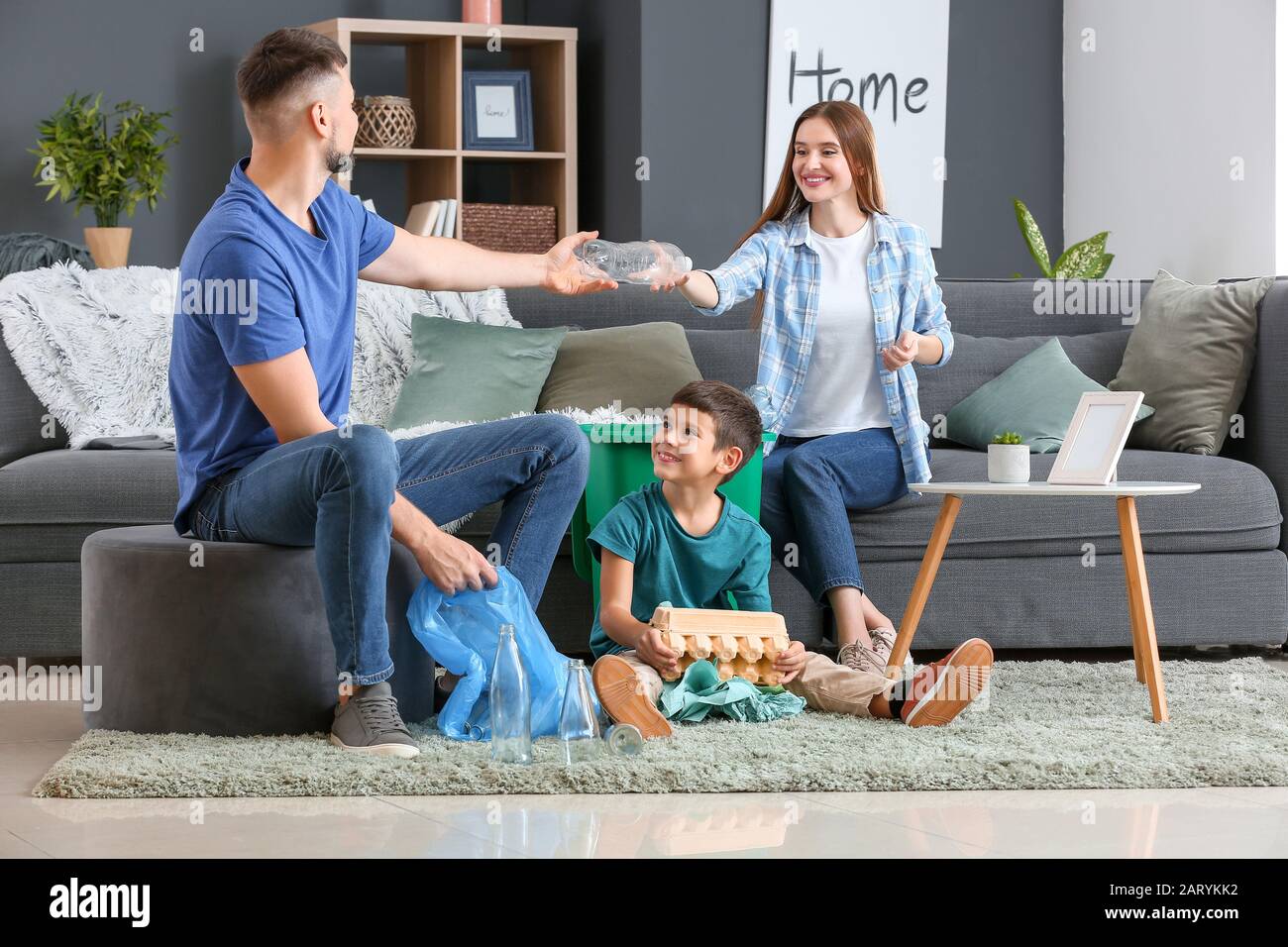 Child garbage bag home hi-res stock photography and images - Alamy