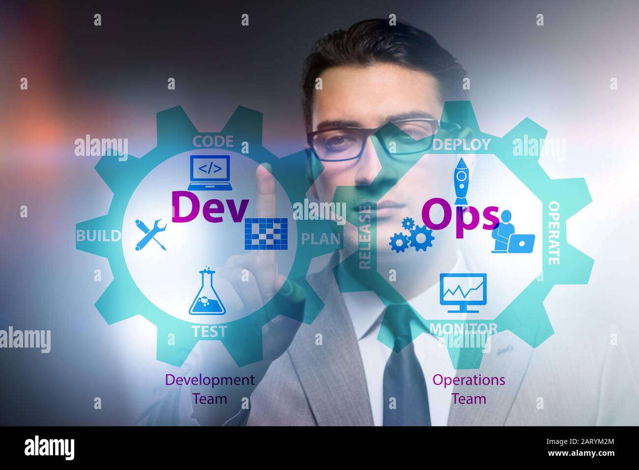 The devops software development it concept Stock Photo - Alamy