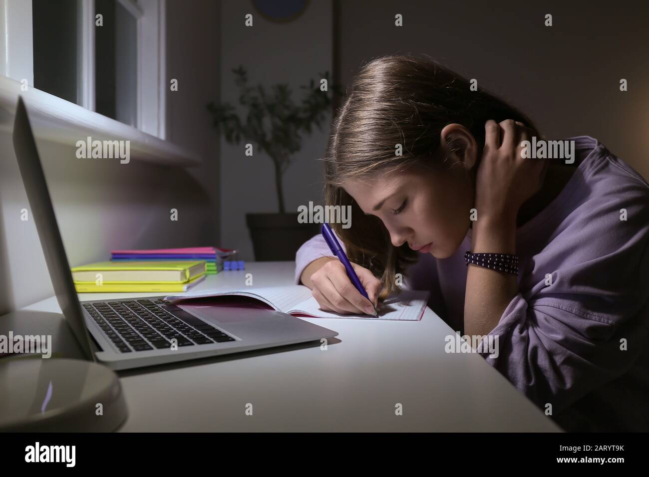Student Studying At Home