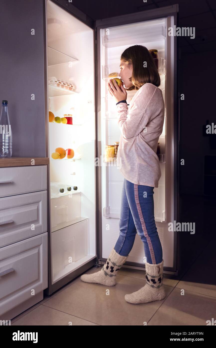 Refrigerator open child hi-res stock photography and images - Alamy