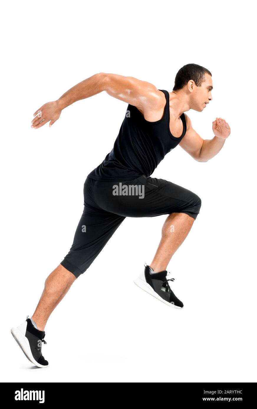 African american male gym Cut Out Stock Images & Pictures - Alamy