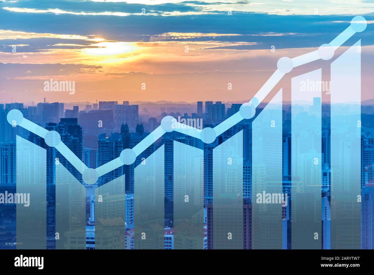 The economic growth concept with charts Stock Photo - Alamy