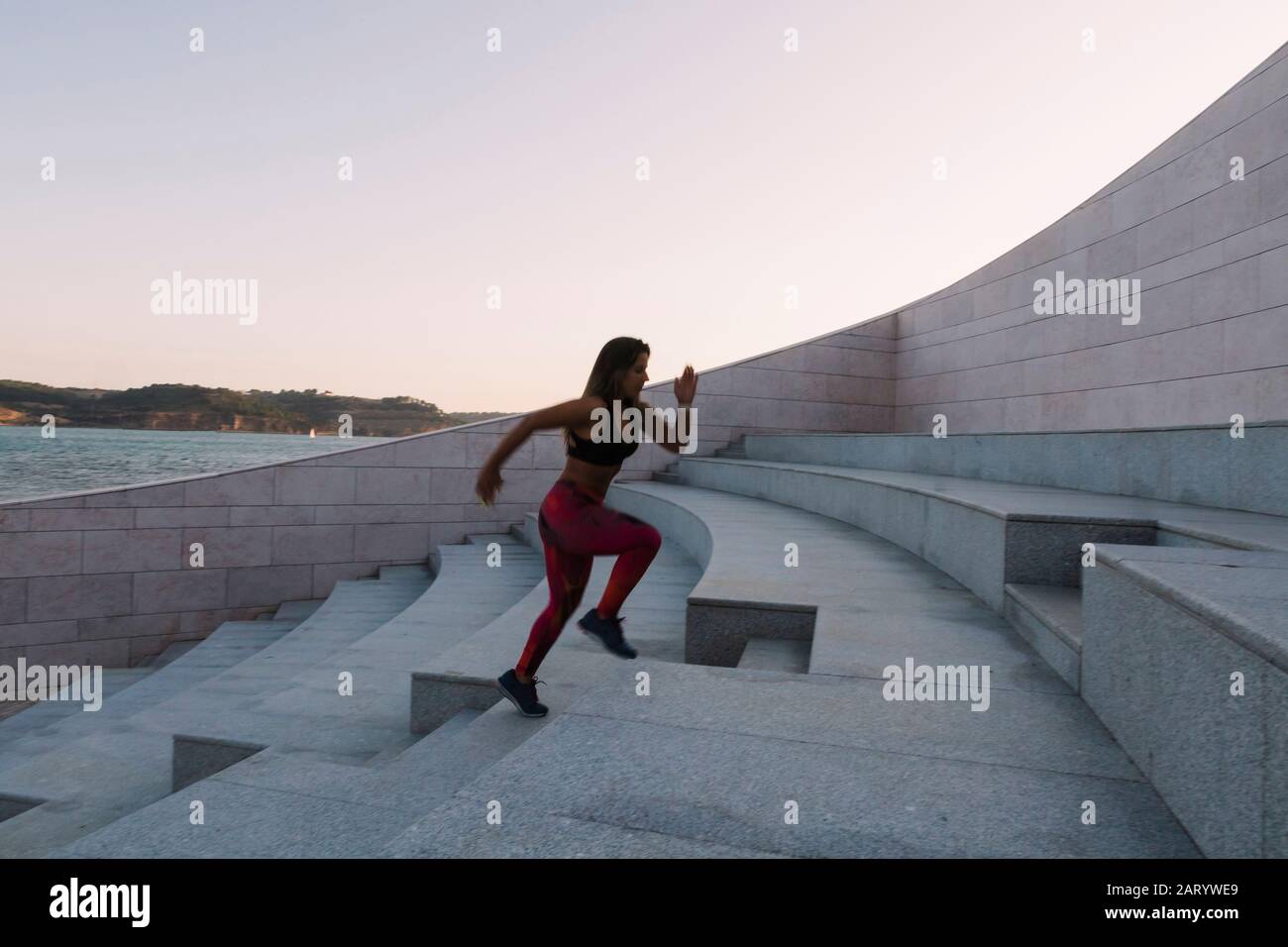 Running up steps hi-res stock photography and images - Alamy