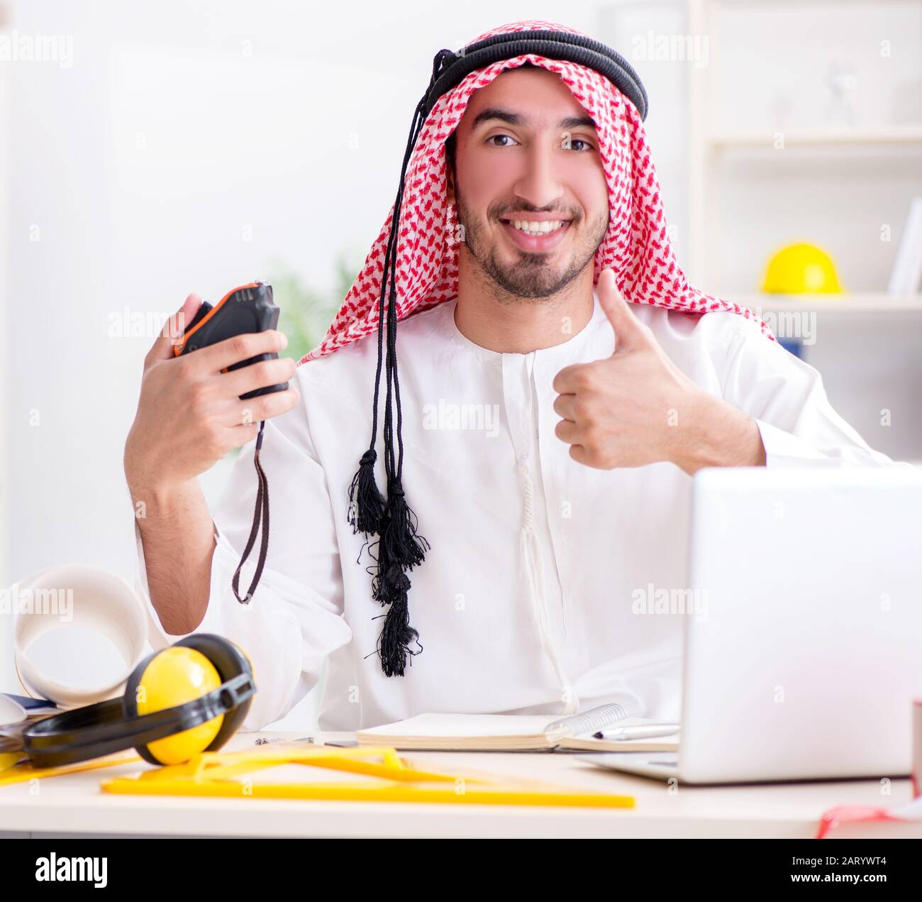 The arab engineer working on new project Stock Photo - Alamy