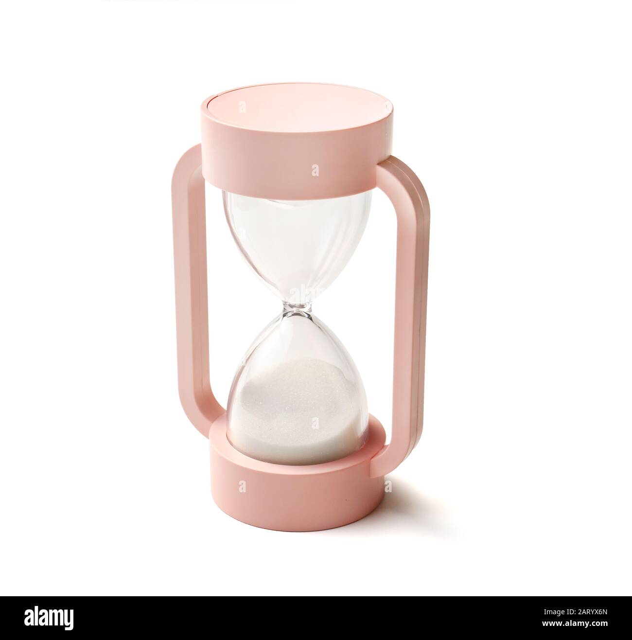 Stylish hourglass on white background Stock Photo - Alamy