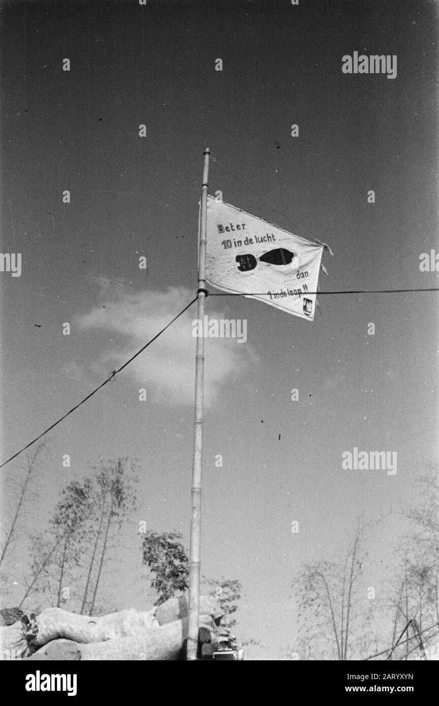 Flag with an image of a mortar grenade with the text 'better 10 in the ...