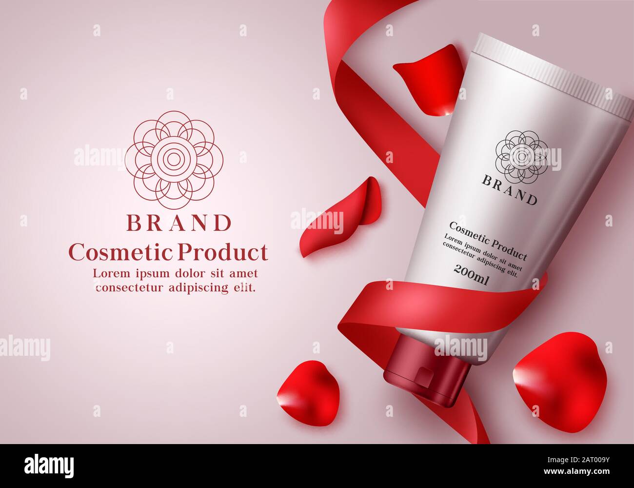 Cosmetic product vector banner template. Cosmetic product or mock up ...
