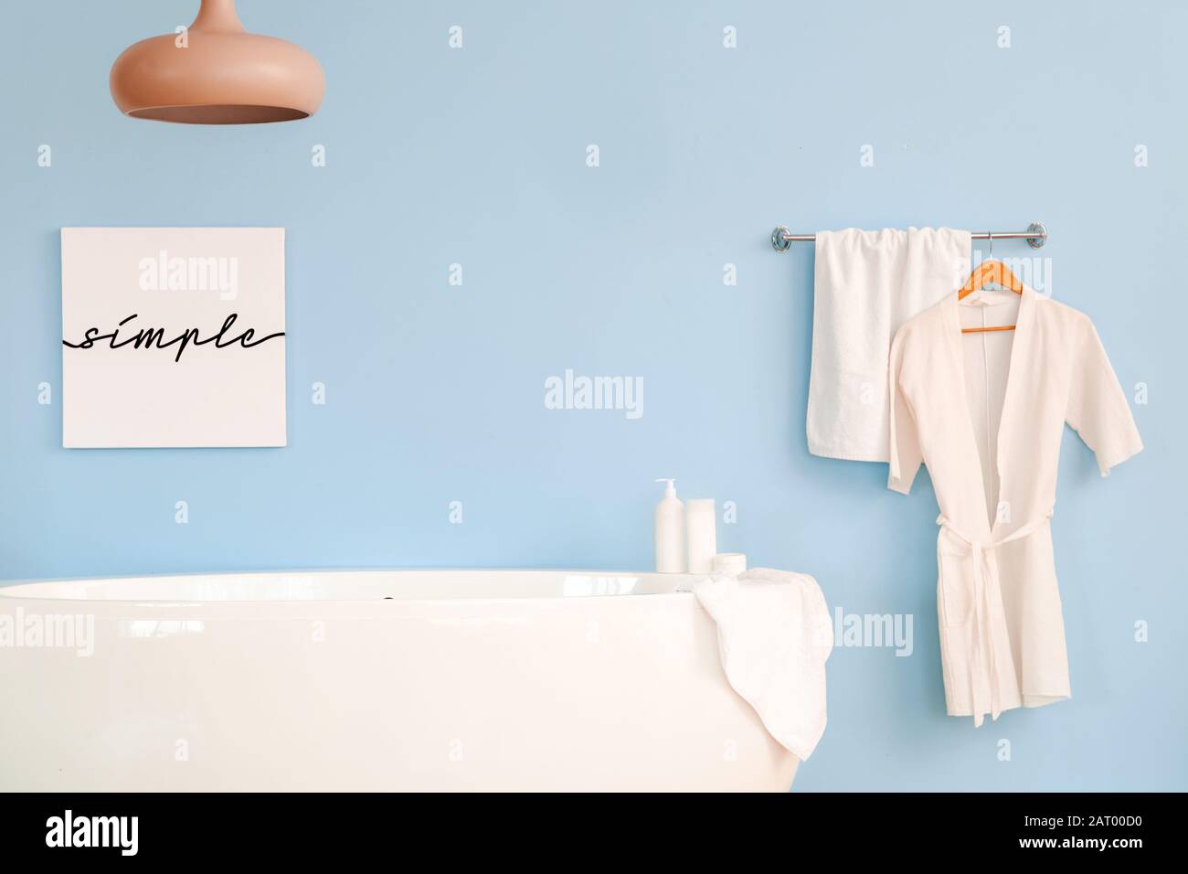 Interior of clean modern bathroom Stock Photo - Alamy