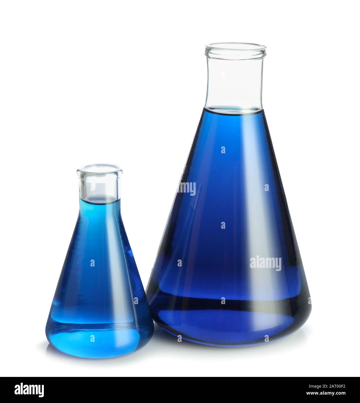 Flasks with samples on white background Stock Photo - Alamy