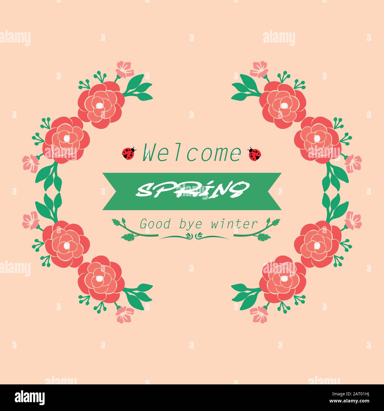 Unique Shape pattern of leaf and floral, for welcome spring elegant ...