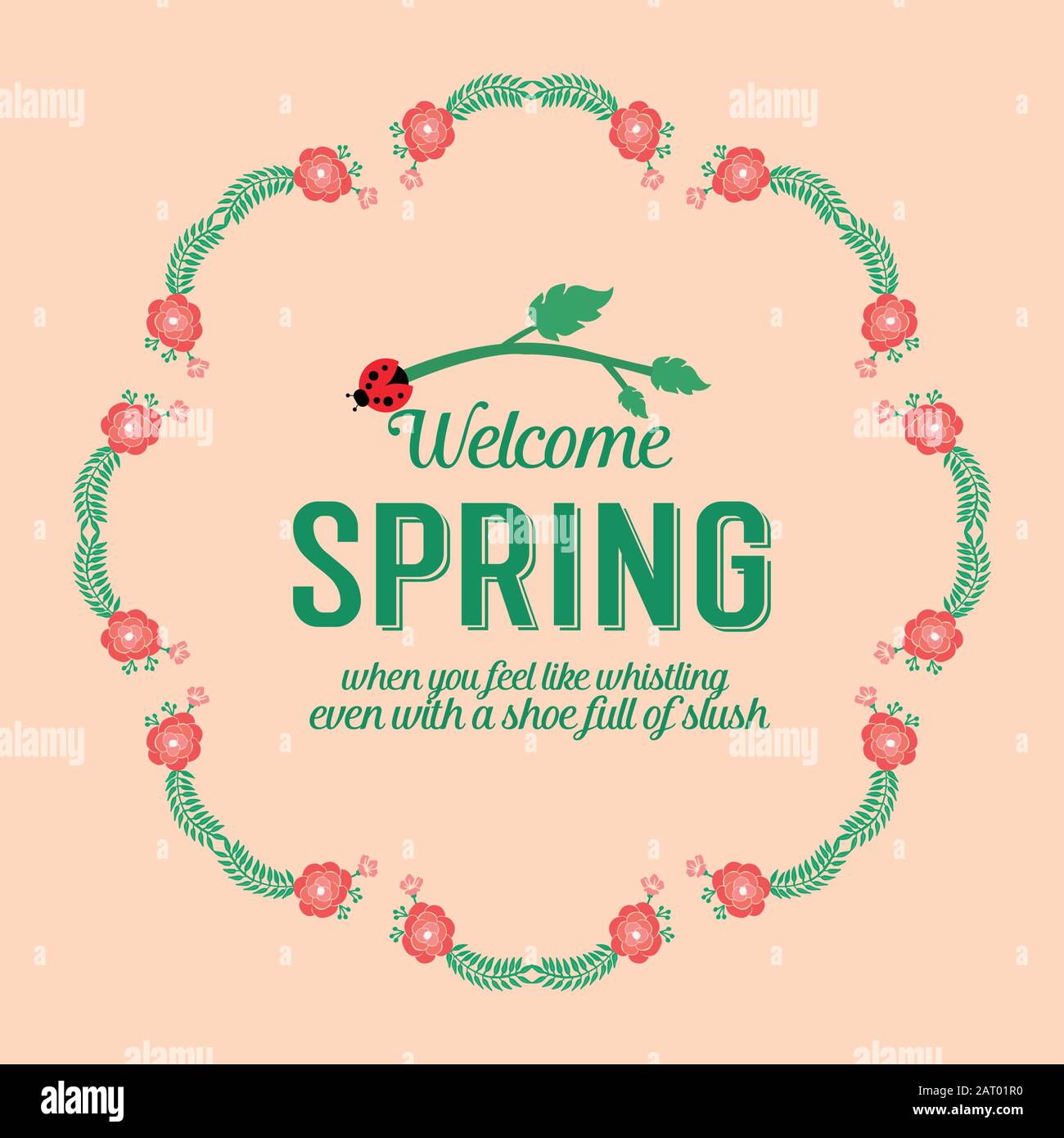 Unique Shape pattern of leaf and floral, for welcome spring elegant ...