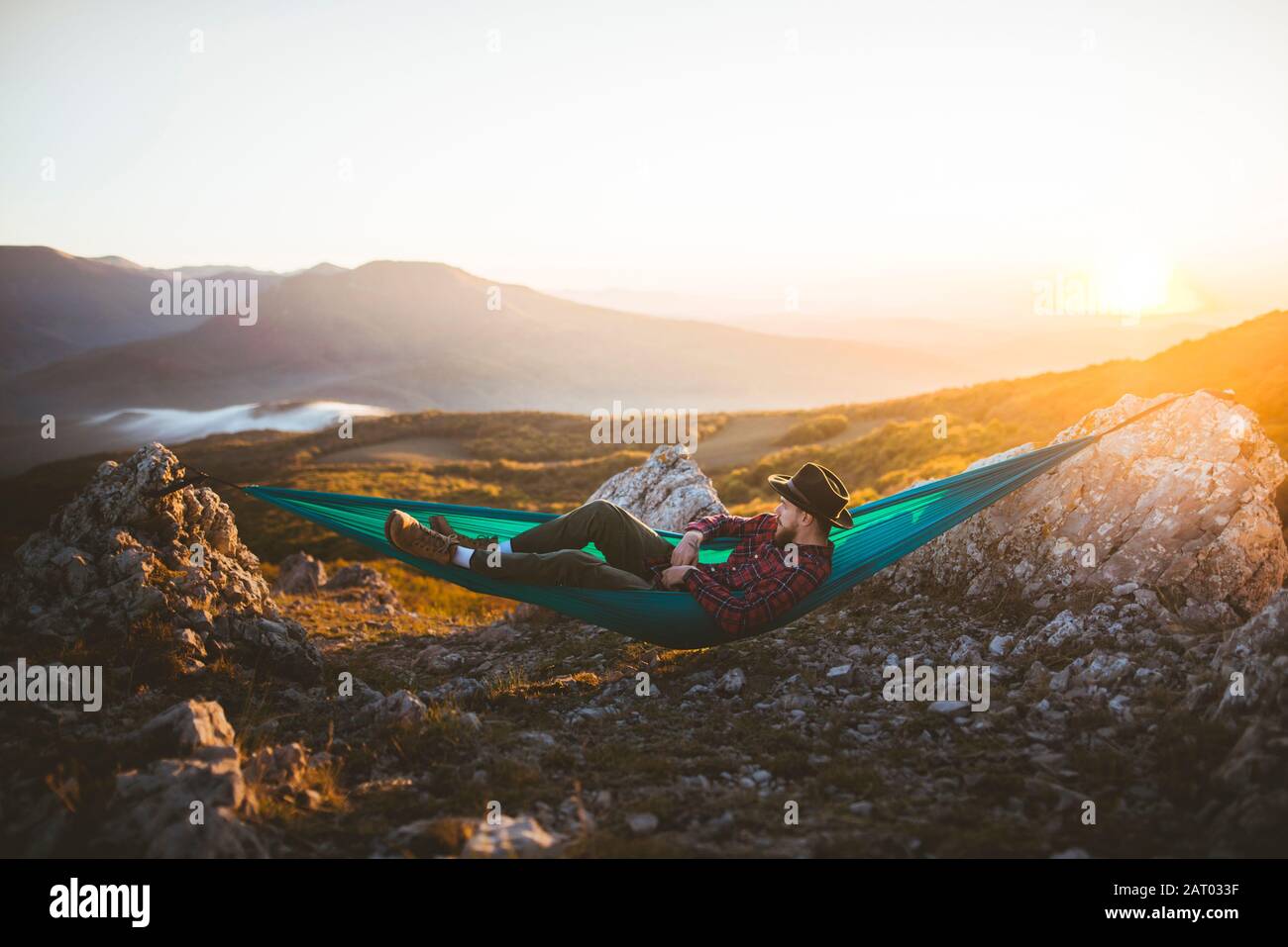 Man hammock europe hi-res stock photography and images - Alamy