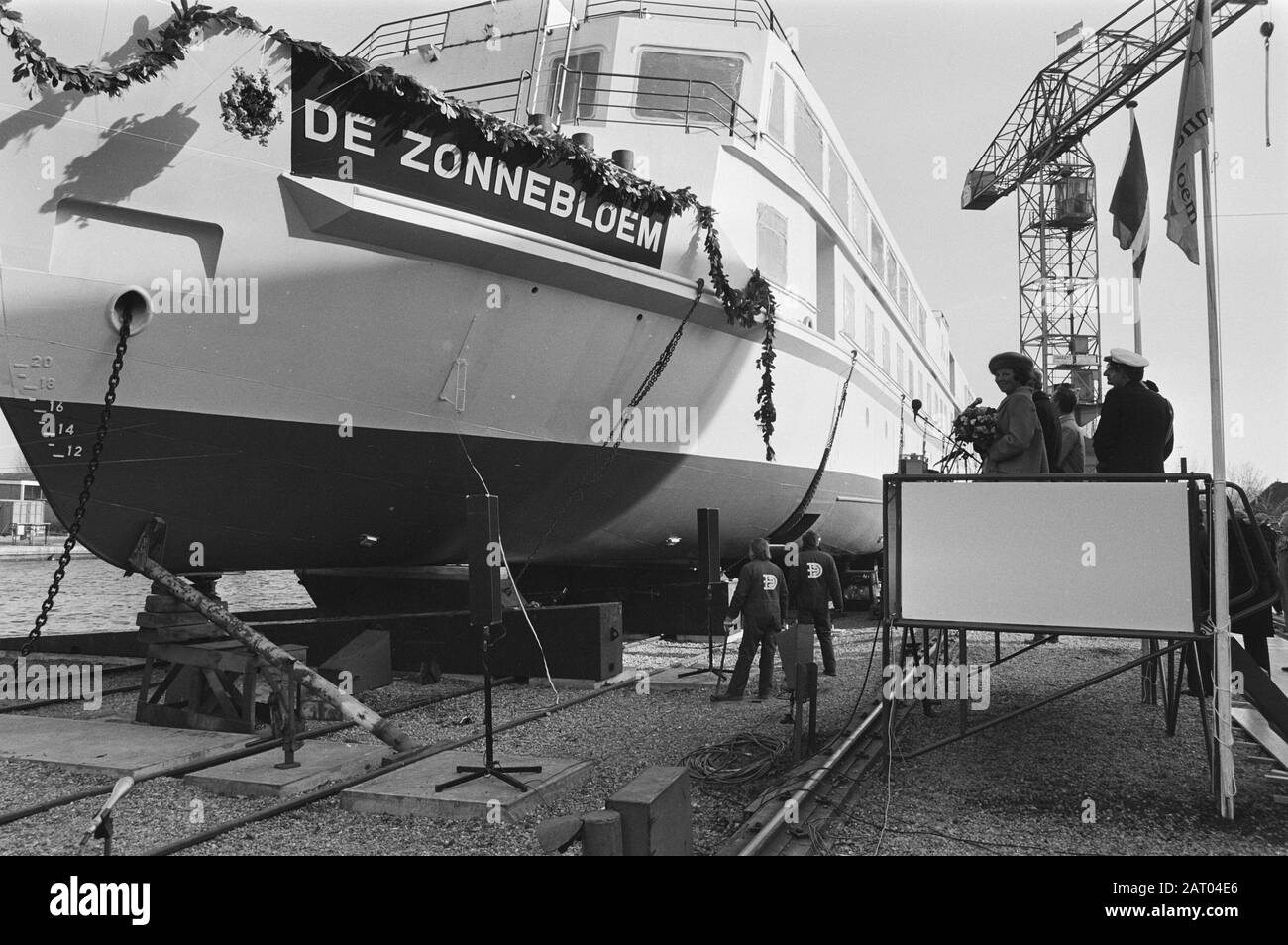 baptism and launching of the passenger ship the Sunflower, for holiday ...