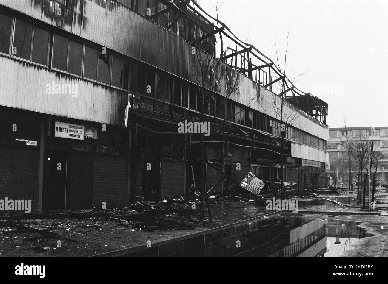 Destroyed shopping mall Black and White Stock Photos & Images - Alamy