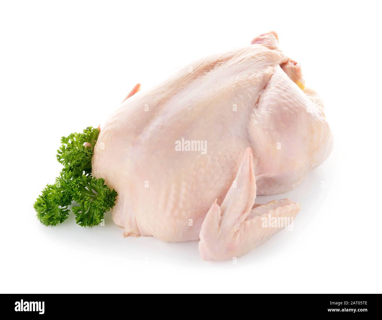 Raw chicken on white background Stock Photo - Alamy