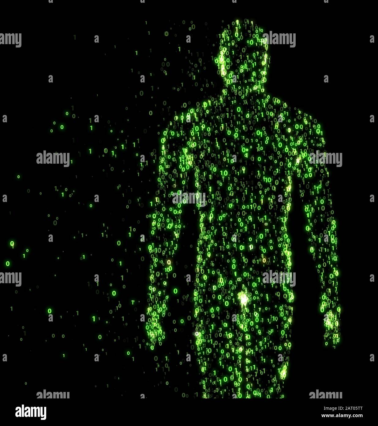 The binary man made of zeros and ones in computing concept Stock Photo - Alamy