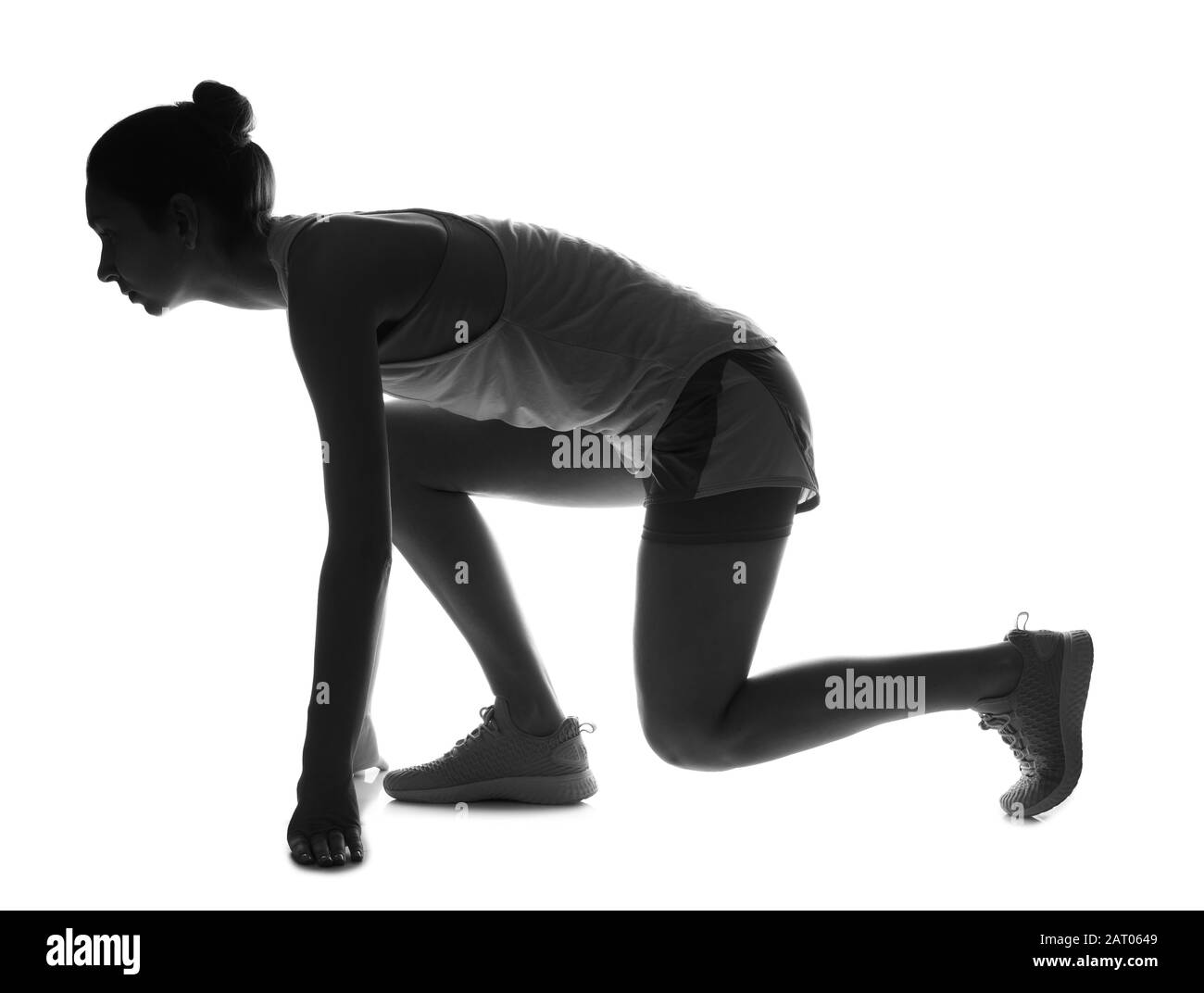 Crouch Silhouette High Resolution Stock Photography and Images - Alamy