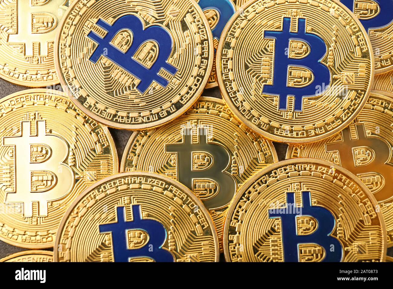 Many bitcoins hi-res stock photography and images - Alamy