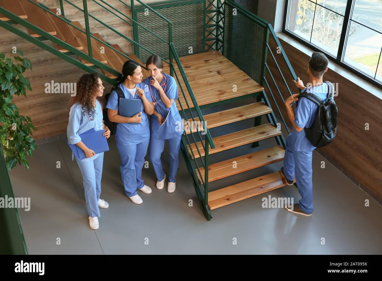 Group of medical students in modern clinic Stock Photo - Alamy