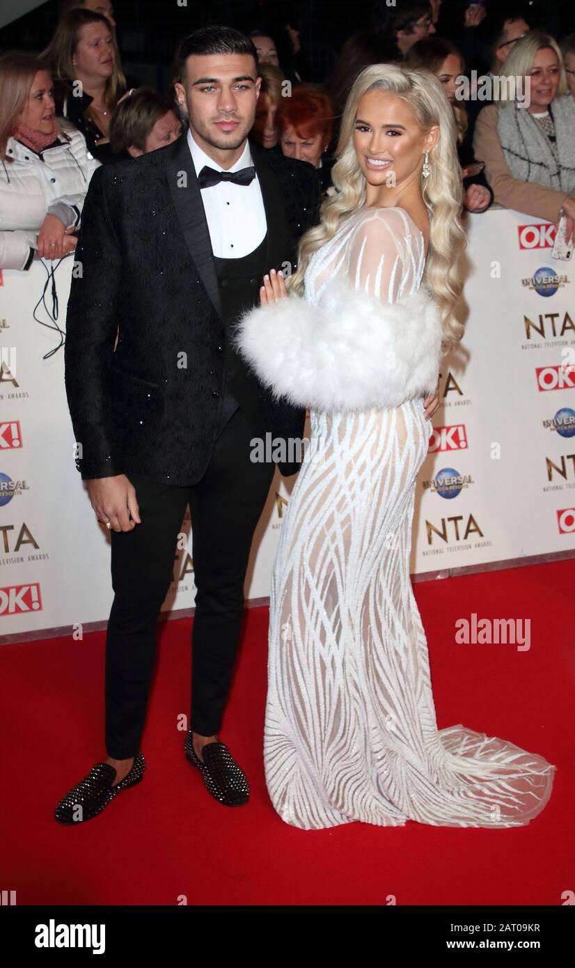 London.UK. Tommy Fury and Molly-Mae Hague at The National Television ...