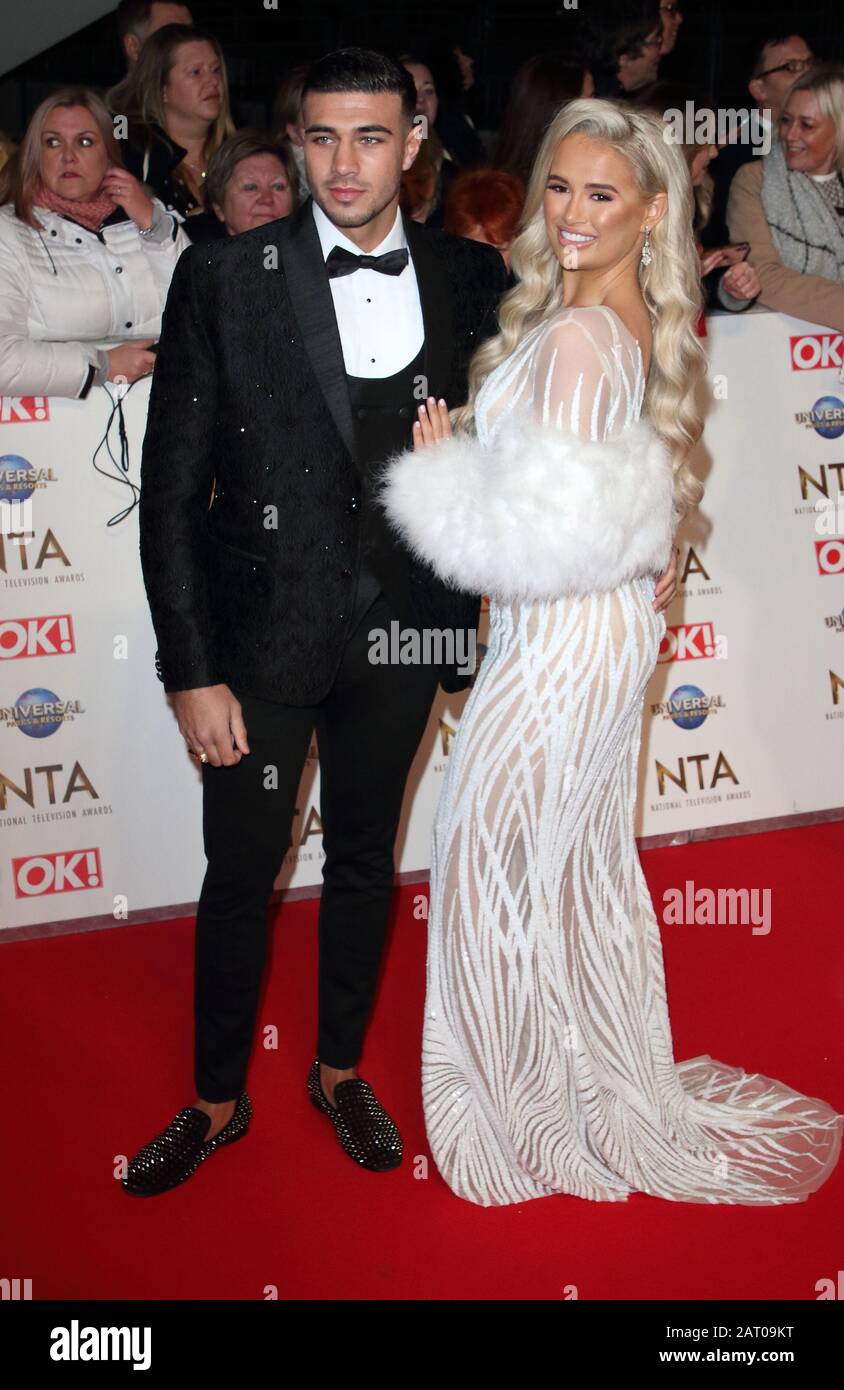 London.UK. Tommy Fury and Molly-Mae Hague at The National Television ...