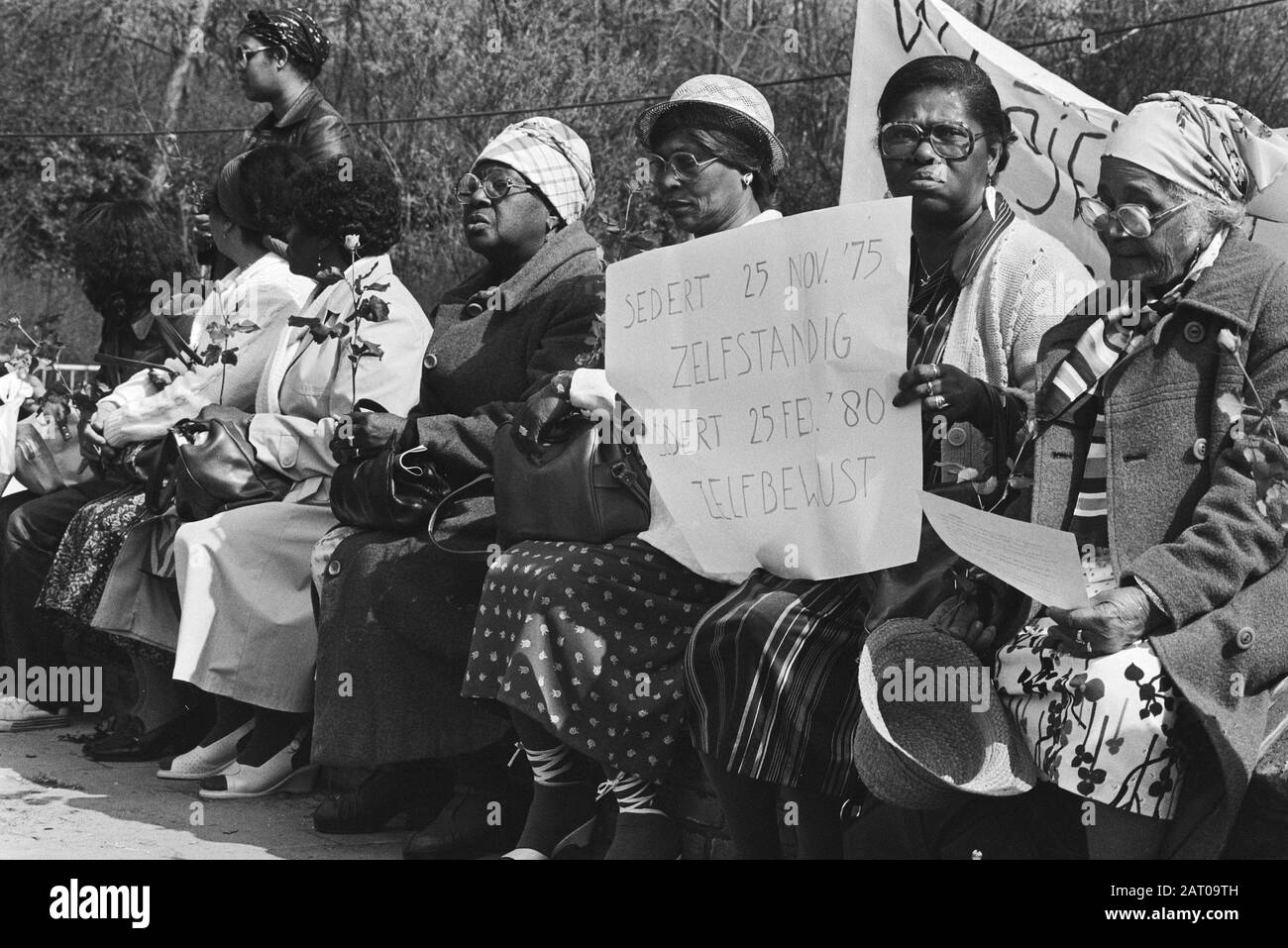 Demonstration of Surinamese women for peace in Suriname Women before ...