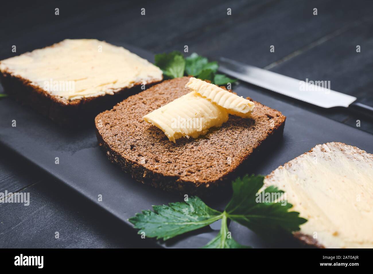 Smear butter on bread knife hi-res stock photography and images - Alamy