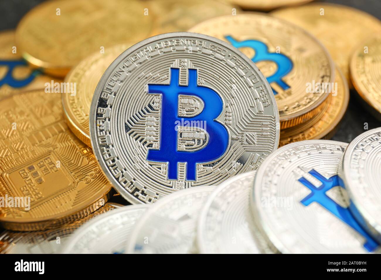 Many bitcoins hi-res stock photography and images - Alamy