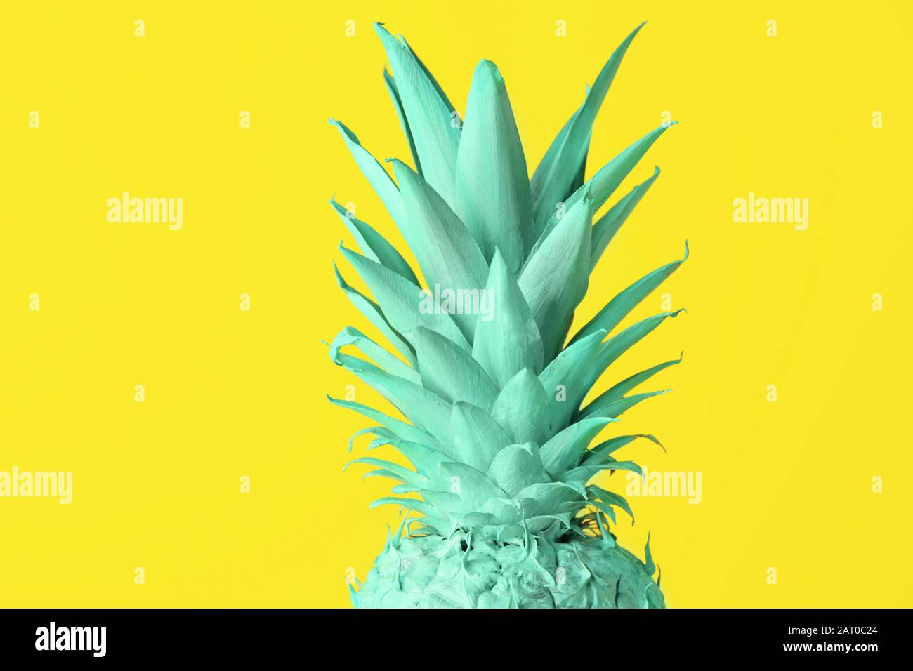 Painted pineapple on color background Stock Photo - Alamy