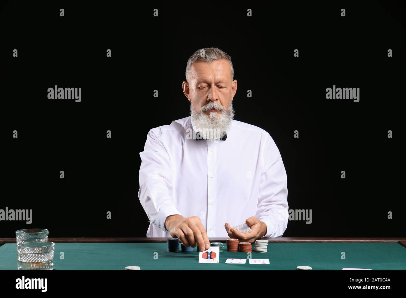 Mature male banker table hi-res stock photography and images - Alamy