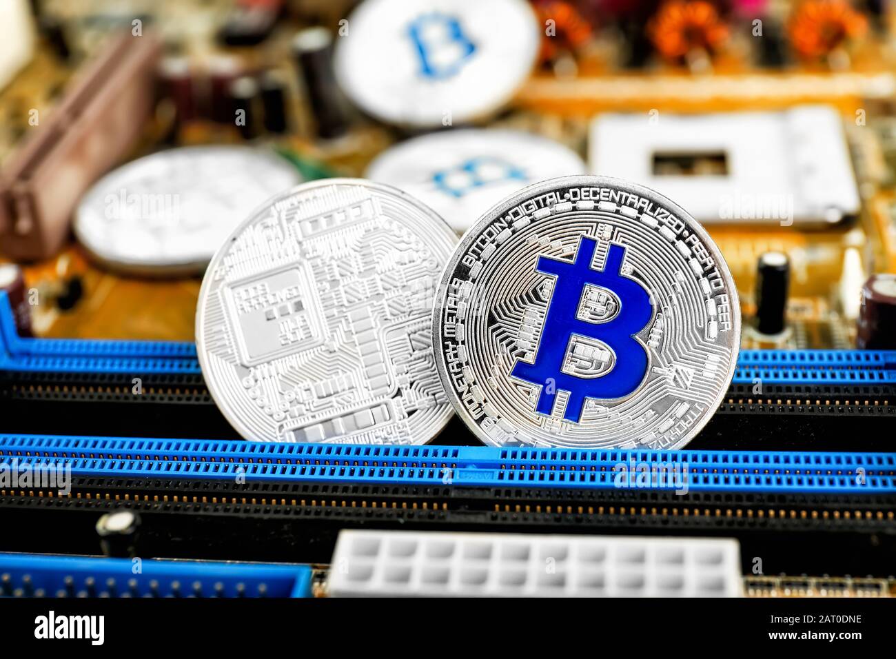 Bitcoins and circuit board hi-res stock photography and images - Alamy