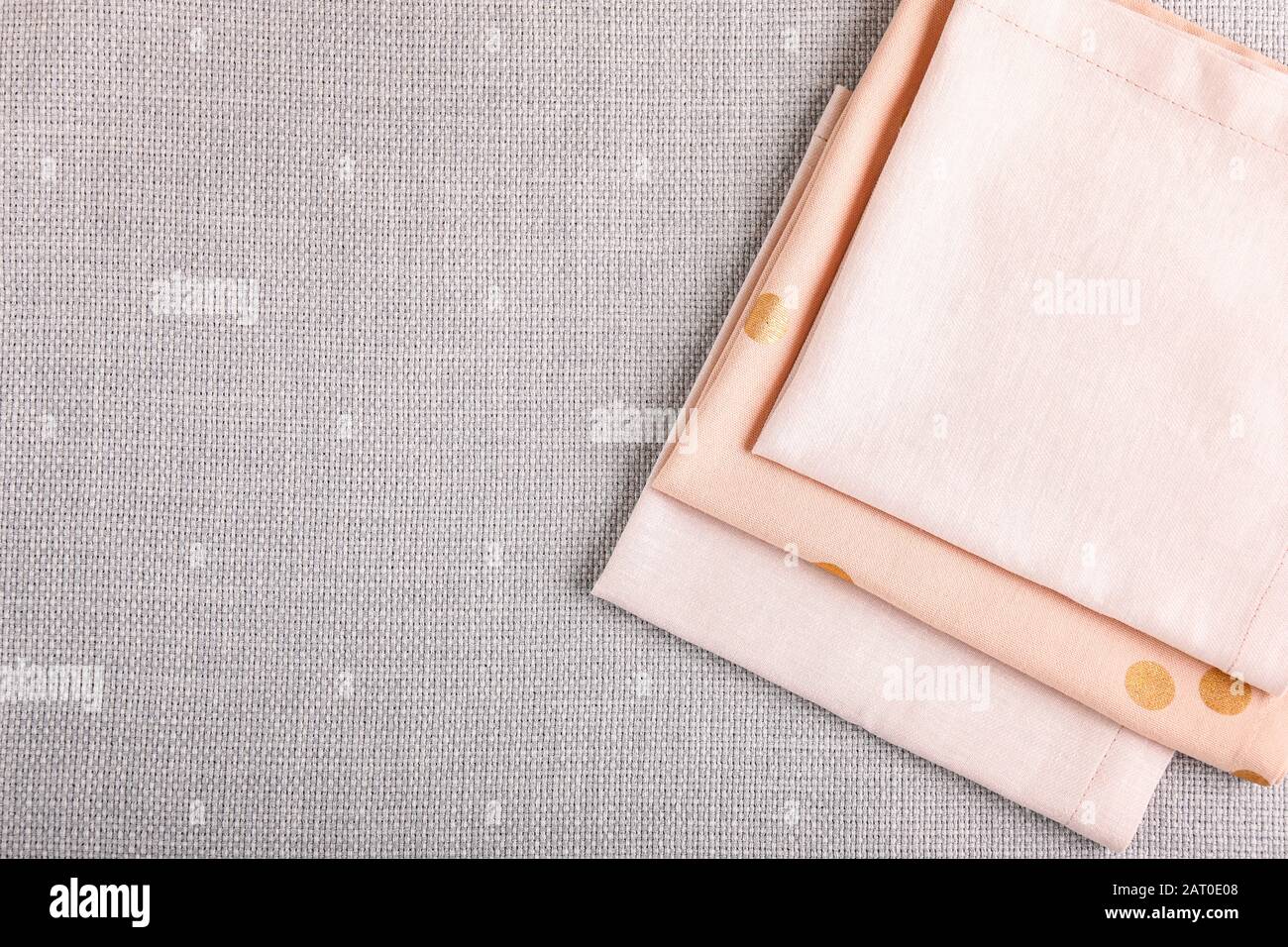 Different clean fabric, top view Stock Photo - Alamy