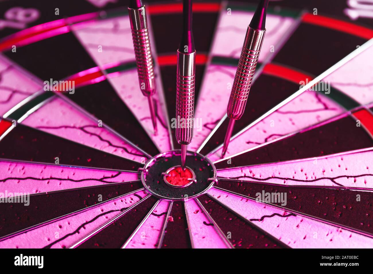 Dartboard with darts, closeup view Stock Photo - Alamy