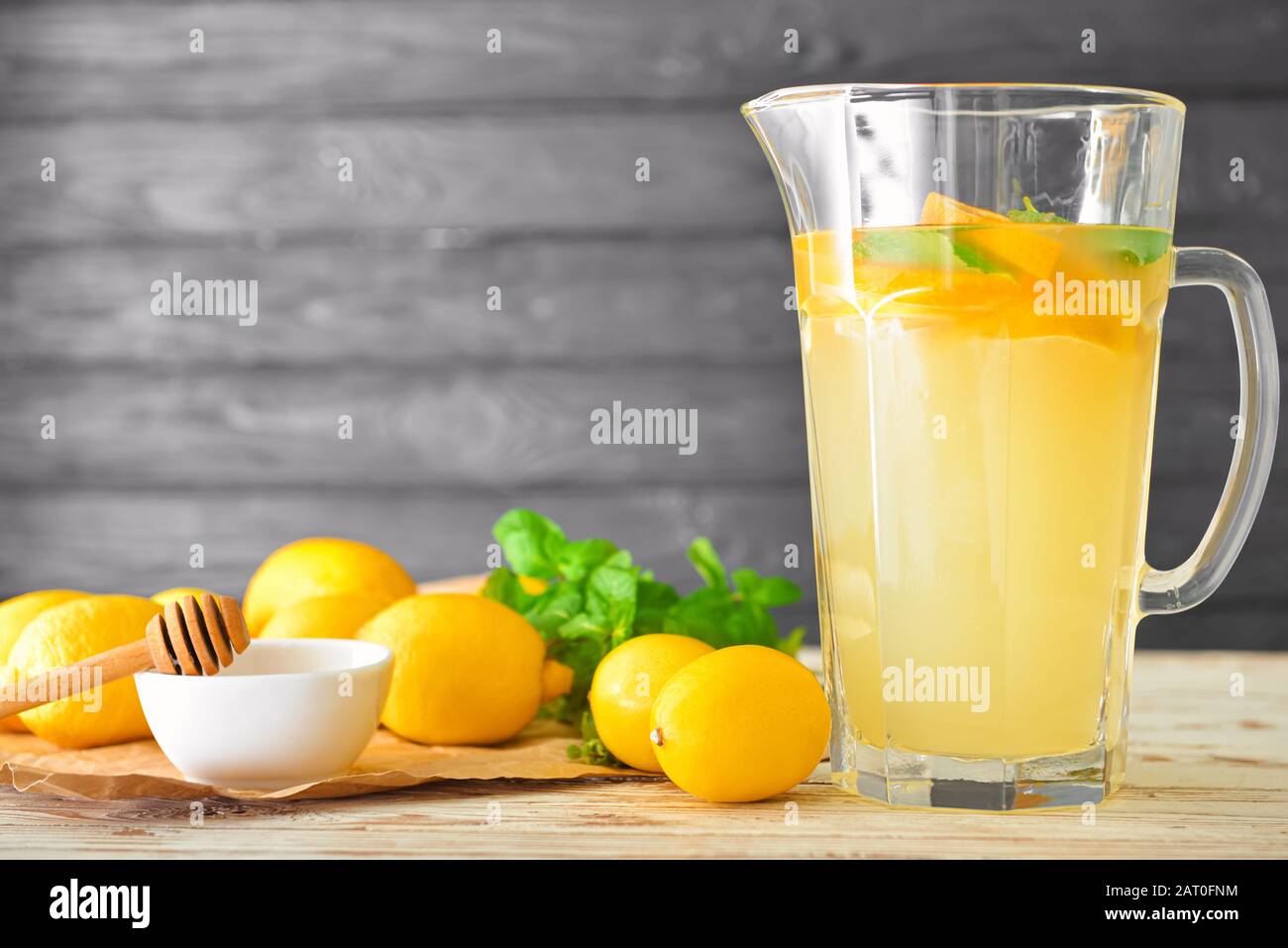 Tasty lemonade on table hi-res stock photography and images - Alamy